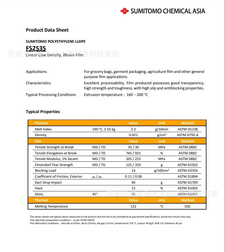 LLDPE沙特拉比格石化FS253S薄膜透明抗冲高光滑性高强度韧性良好-阿里巴巴