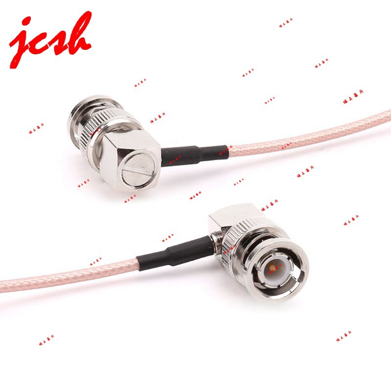 BNC 90度直角转 BNC公对公Q9示波器射频RF RG316双银特氟龙连接线-阿里巴巴