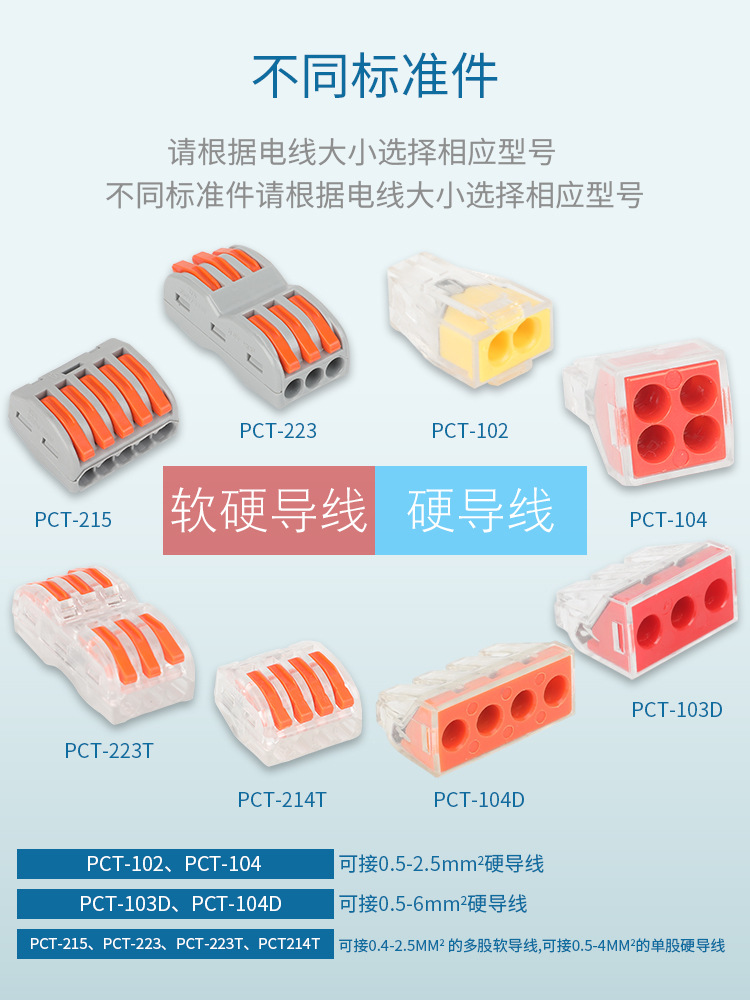 PCT-212快速接线端子 可代替222-412按压式并线导线连接端子-阿里巴巴