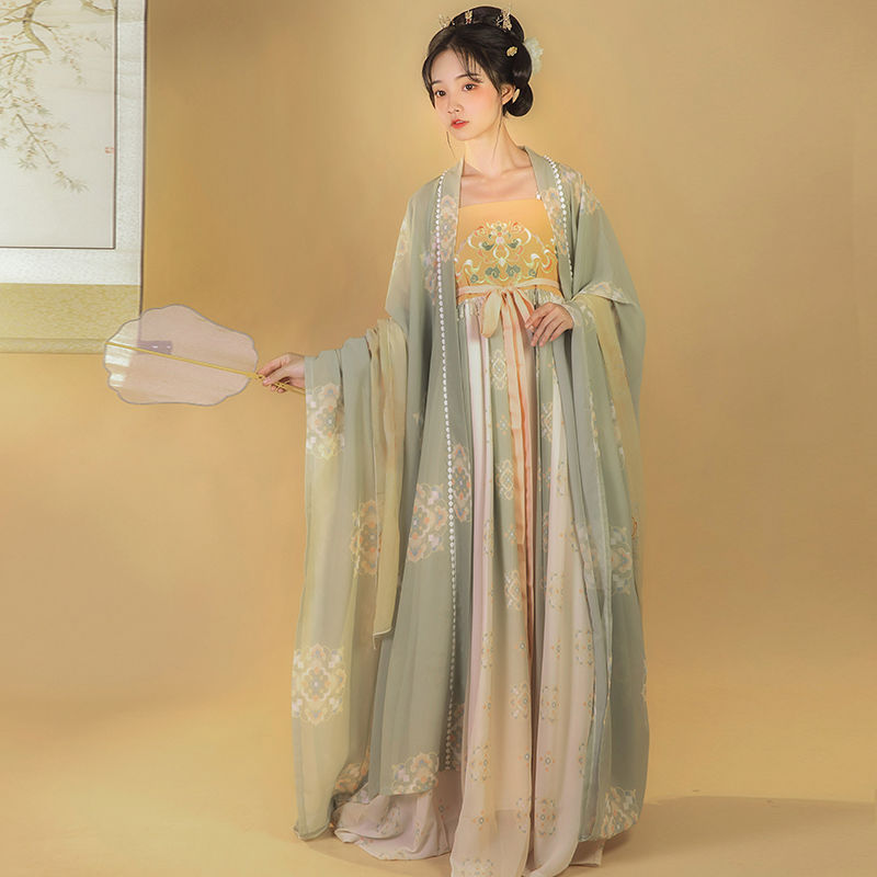Adult hanfu female 2022 new art myrobalan skirt is a type of big sleeve ...