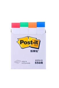 3M 报事贴 Post-it 550R文件指示标签纸，纸质材质，醒目荧光色-阿里巴巴