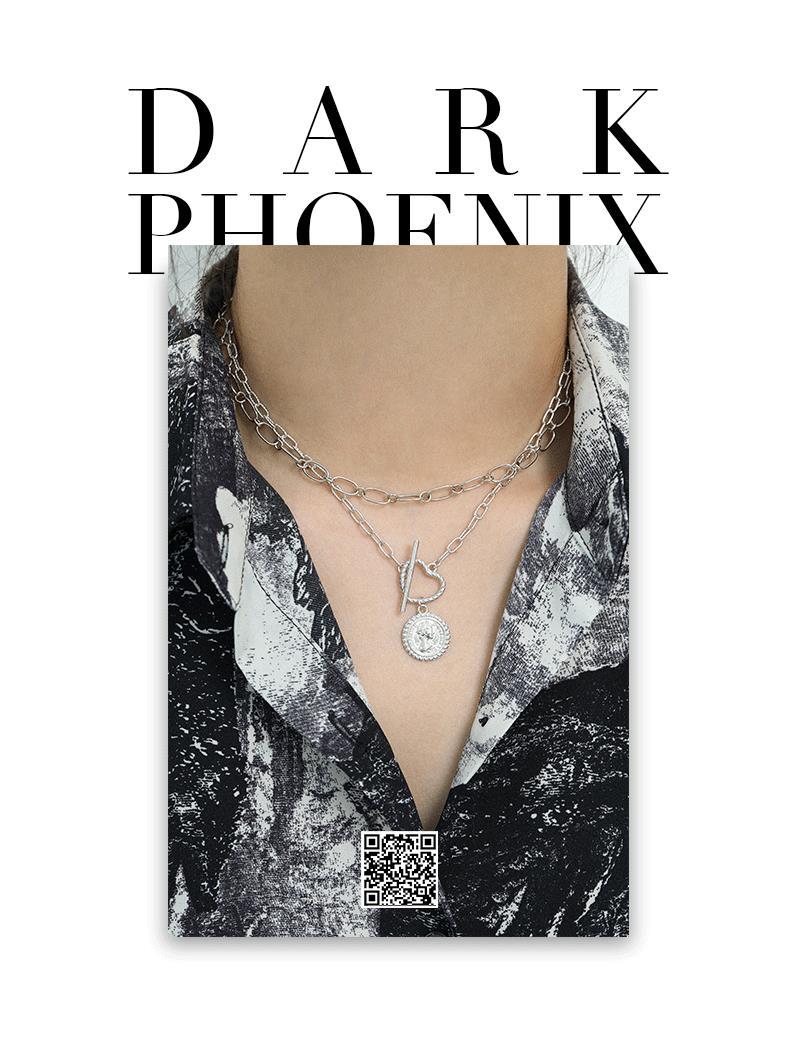 317韩版ins东大门复古伊丽莎白人像金币圆牌OT扣S925纯银项链女-阿里巴巴