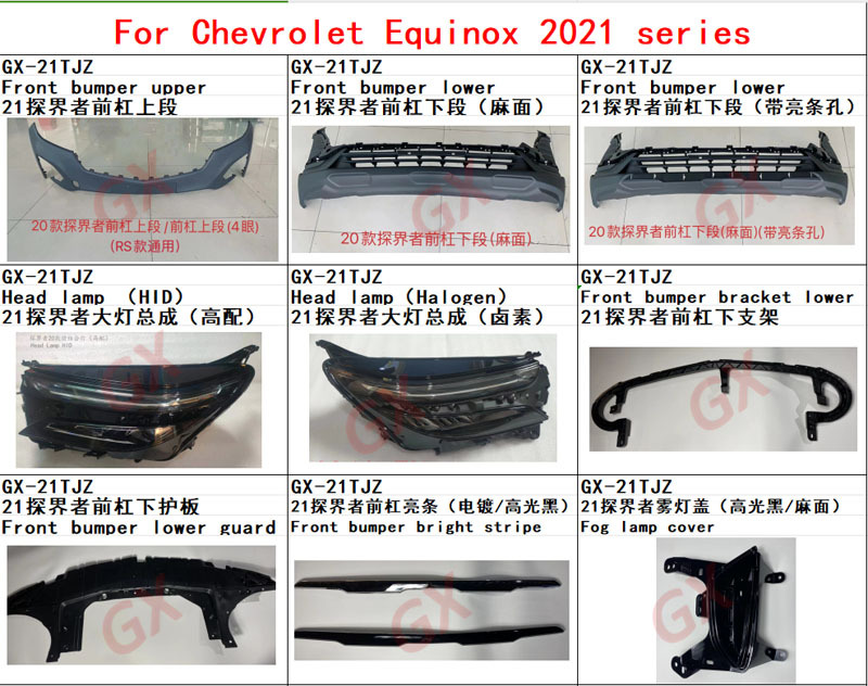 雪佛兰Equinox2023前保险杠整套包含前保险杠/中网/亮条/雾灯-阿里巴巴