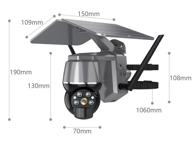 无线WiFi户外高清400万电池摄像机 跨境4G网络太阳能监控摄像头-阿里巴巴