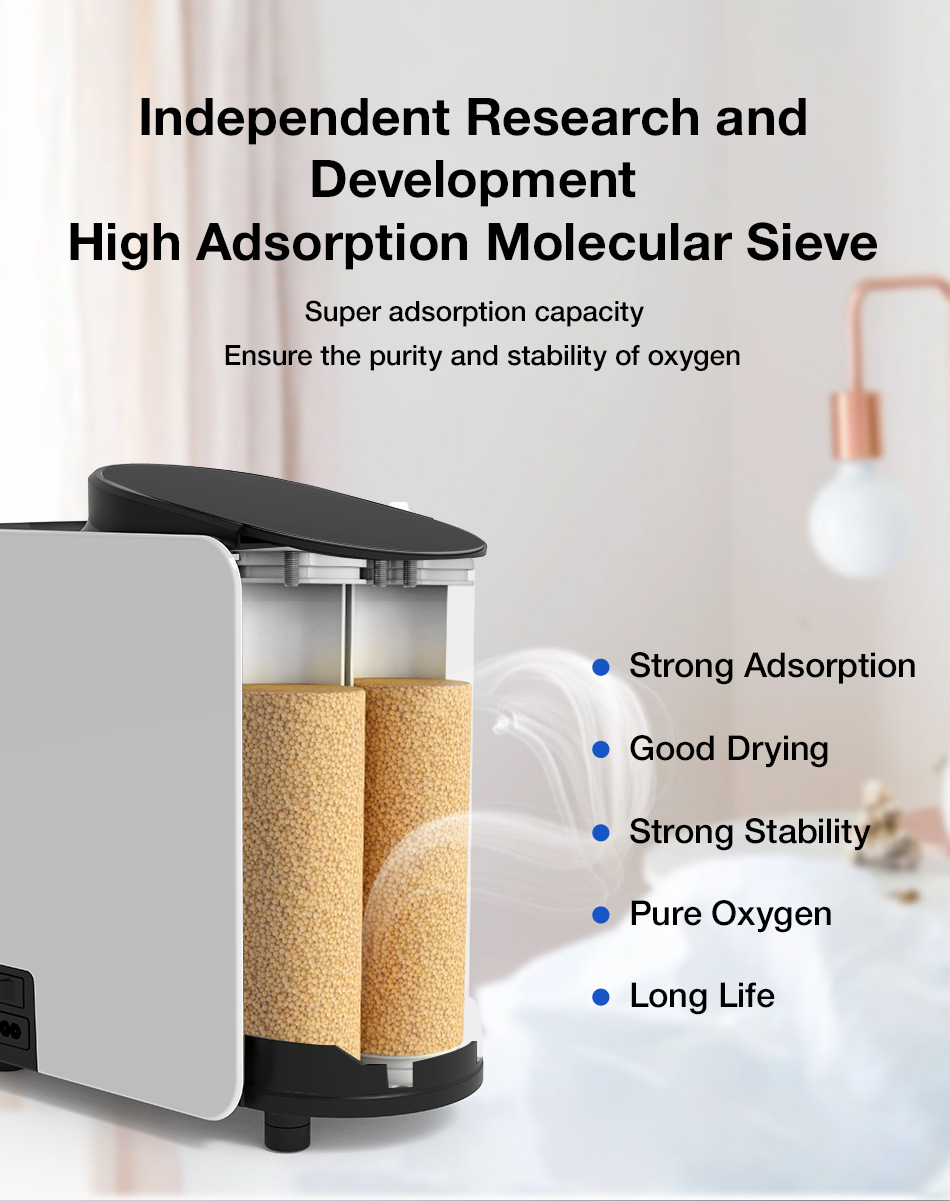 小型家用智能制氧机雾化吸氧氧气机1-7L/min Oxygen Concentrator-阿里巴巴