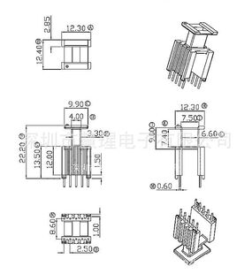 EE13高频变压器骨架HXX-1310安规挡板加高立式5+5针排距8.6mm-阿里巴巴