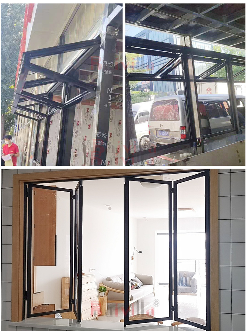 开放式厨房折叠窗奶茶店无框窗户餐厅酒楼全开窗展示台左右折叠窗-阿里巴巴