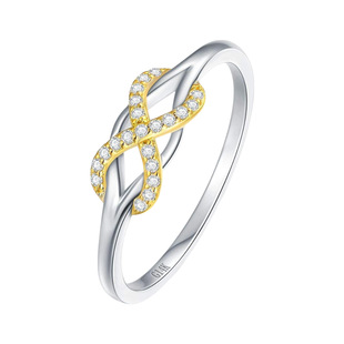 wish跨境热销新品S925纯银戒指女小众设计无限符号8字蝴蝶结指环-阿里巴巴