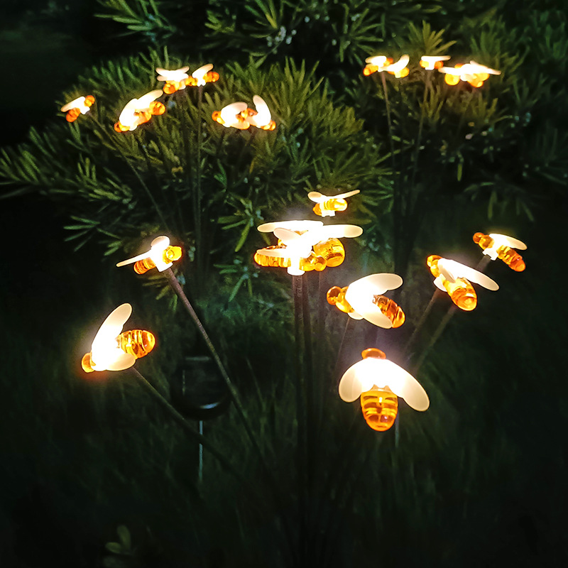 户外防水灯太阳能蜜蜂灯动物摇曳萤火虫装饰灯氛围灯摇摆草坪灯-阿里巴巴