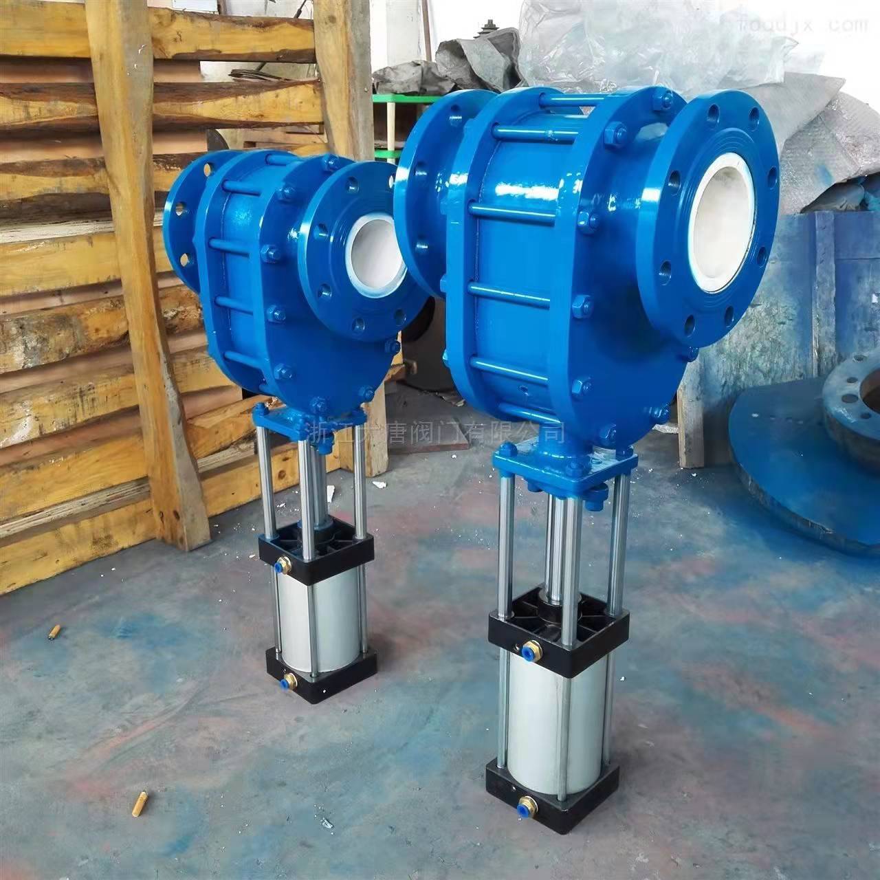 Z644TC-10C 气动双作用耐磨陶瓷双闸板阀供应内衬陶瓷硬质合金-阿里巴巴