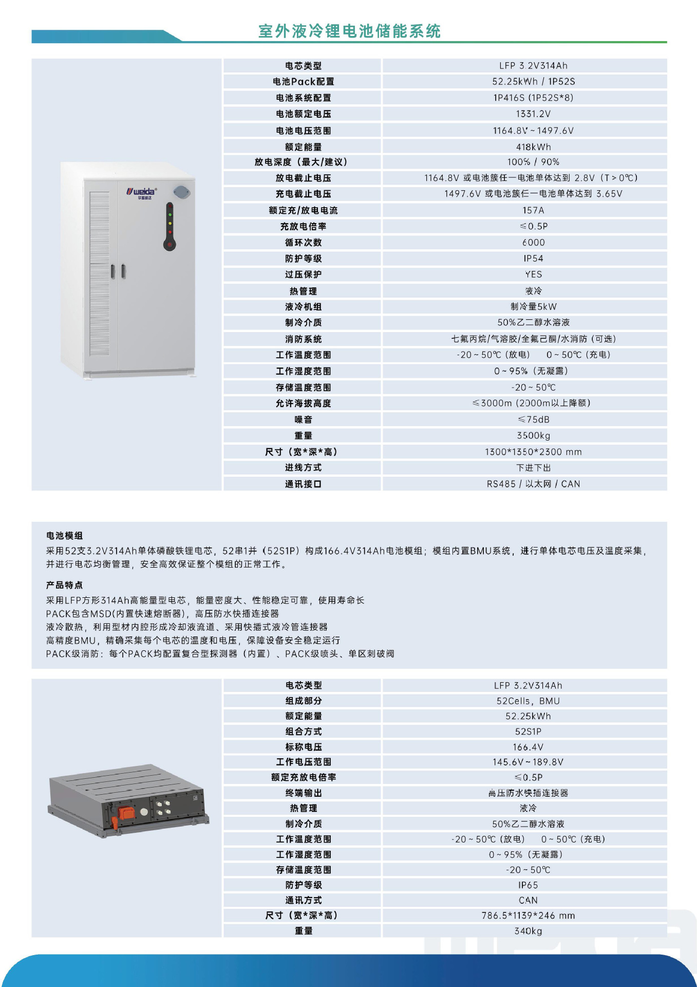 定制418KWH工商业储能系统液冷磷酸铁锂一体柜太阳能电池智能-阿里巴巴