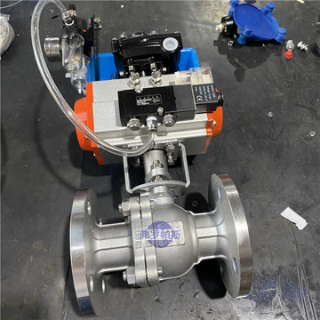 气动不锈钢法兰球阀 Q641F-16P DN40高温高压防爆调节O型切断-阿里巴巴