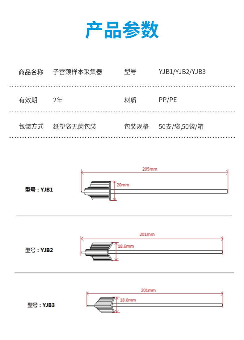 妇科TCT筛查宫颈刷 妇科拭子 液基细胞检查 远健生物j.able-阿里巴巴