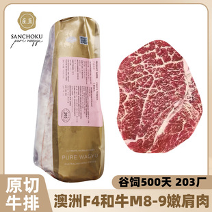 澳洲金产值纯种和牛M8-9+嫩肩肉原切牛排203厂高端雪花牛肉高端-阿里巴巴