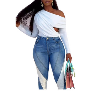 C3202速卖通亚马逊独立站欧美跨境女装紧身优雅束胸长袖上衣-阿里巴巴