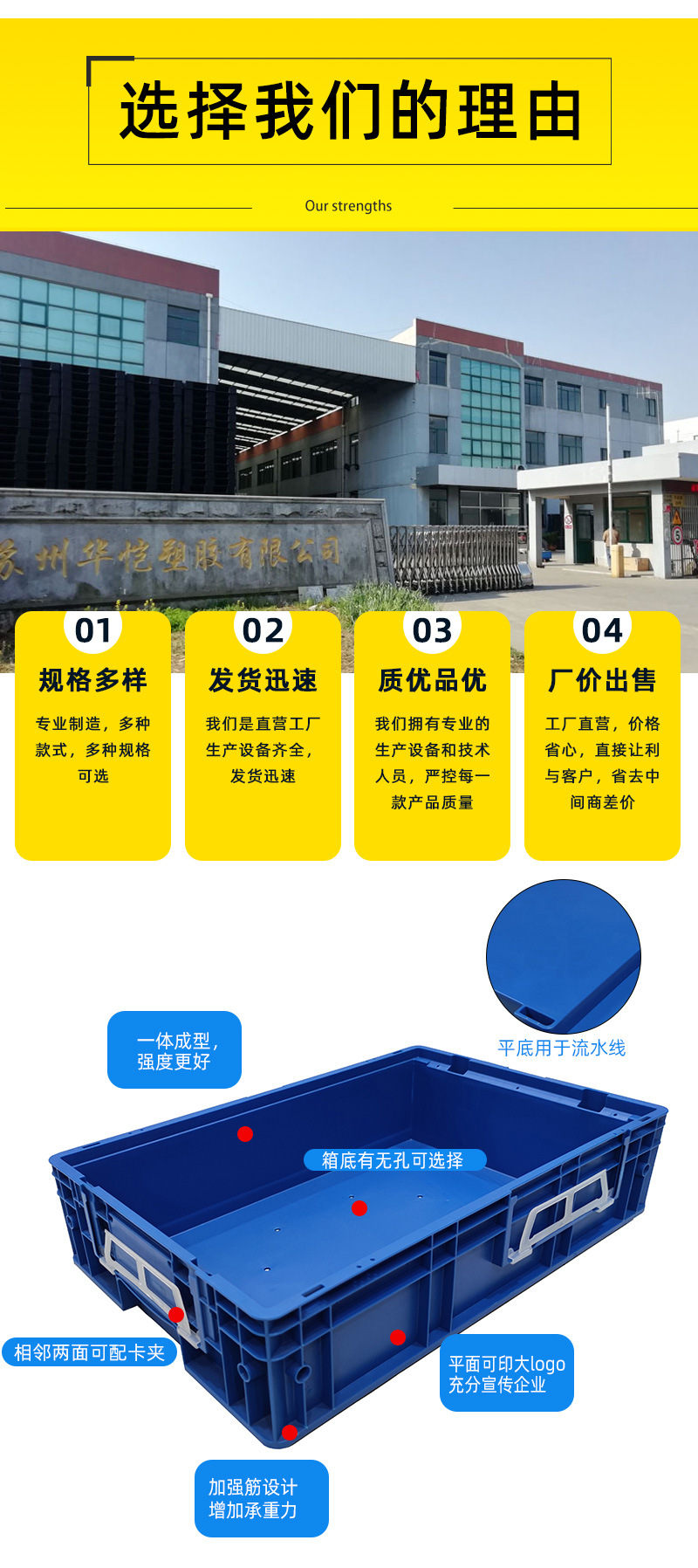 厂家批发RL-KLT6147可带孔物流箱 VAD KLT周转箱 平底周转箱带盖-阿里巴巴