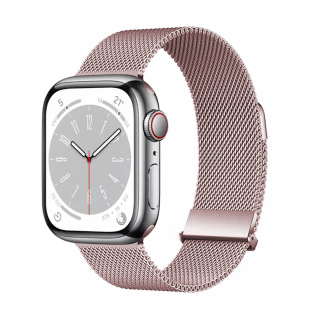 适用苹果7891011代手表金属表带 applewatch回环扣双磁吸米兰表带-阿里巴巴