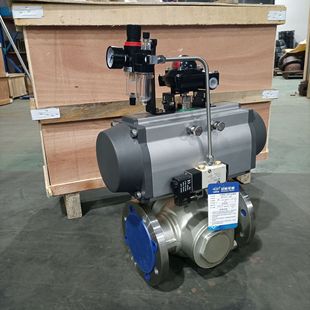 Q645F-16P软密封衬氟法兰连接气动不锈钢三通球阀-阿里巴巴