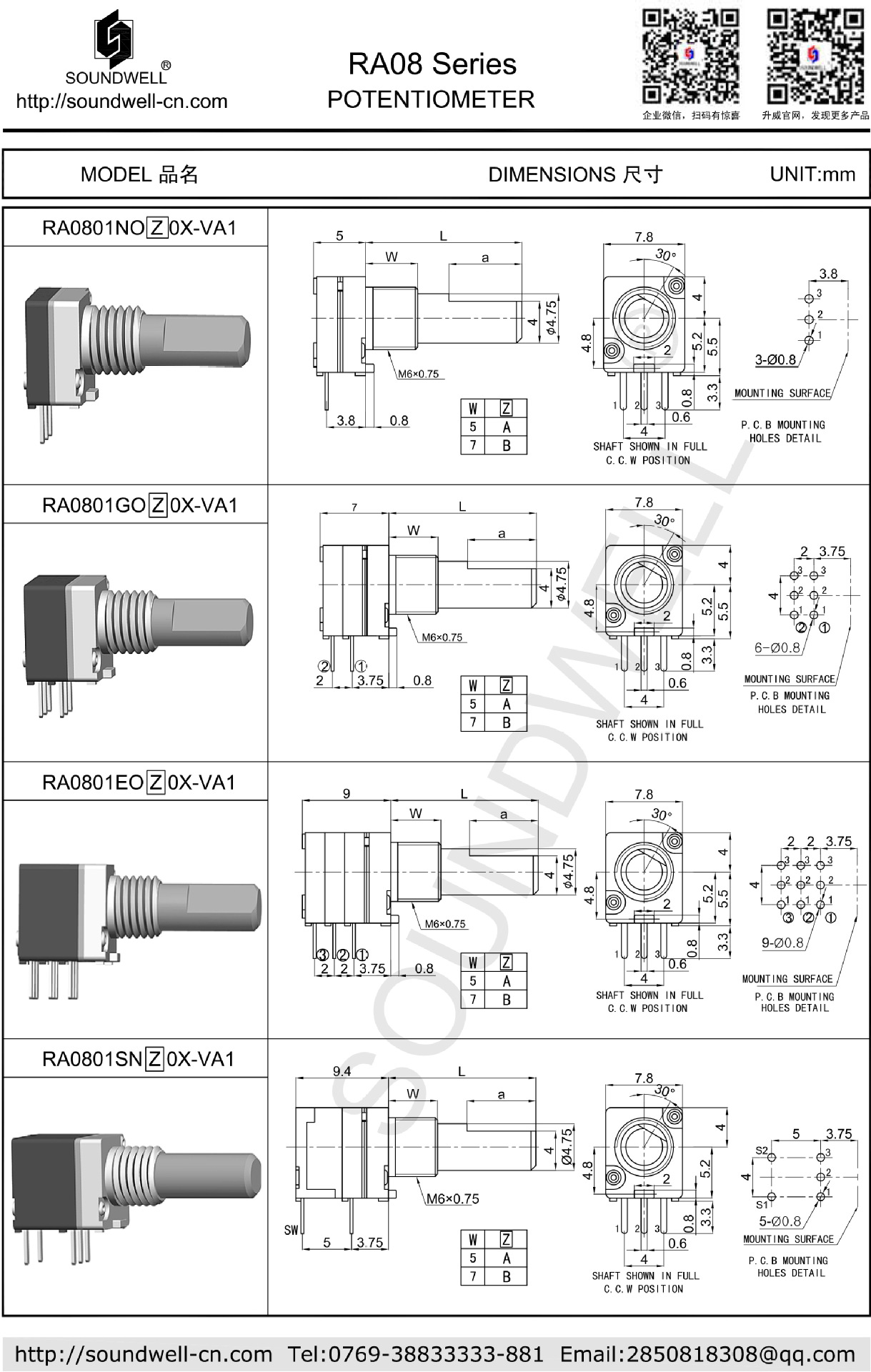 RA08 小型电位器 对讲机开关电位器 带开关电位器厂家-阿里巴巴