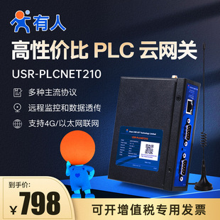 有人PLC云网关物联网4G远程监控MQTT边缘计算dtu模块Json编程210-阿里巴巴