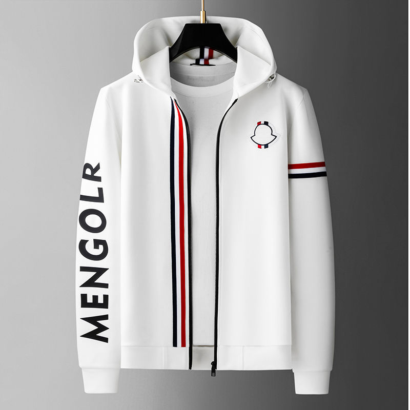 Áo jacket liền mũ kiểu châu Âu áo khoác nam cao cấp chữ cái thường ngày ...