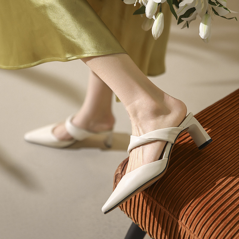 CHIKO Astrid Square Toe Chunky Heels Clogs/Mules Shoes