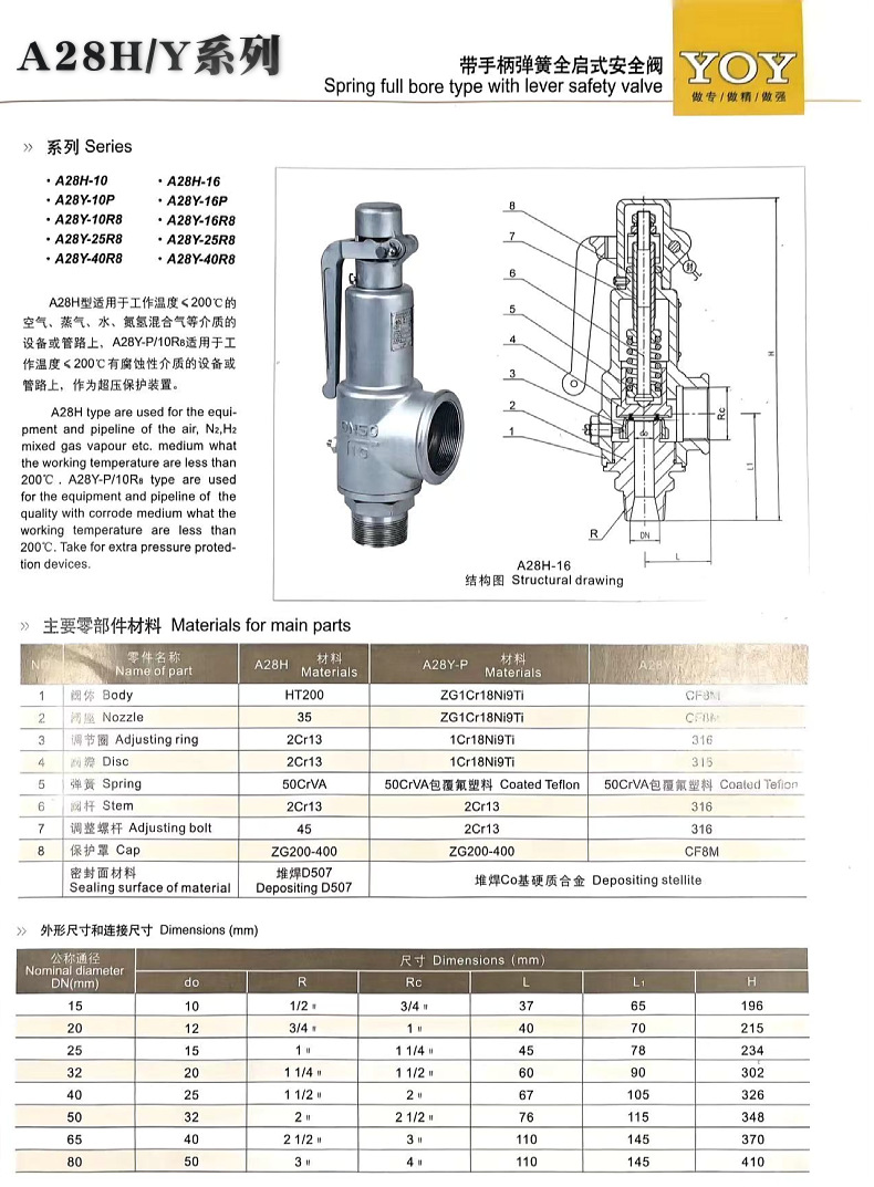 永一安全阀A28H/Y-10/16/25C/P/Rdn25内外螺纹蒸汽弹簧全启式-阿里巴巴