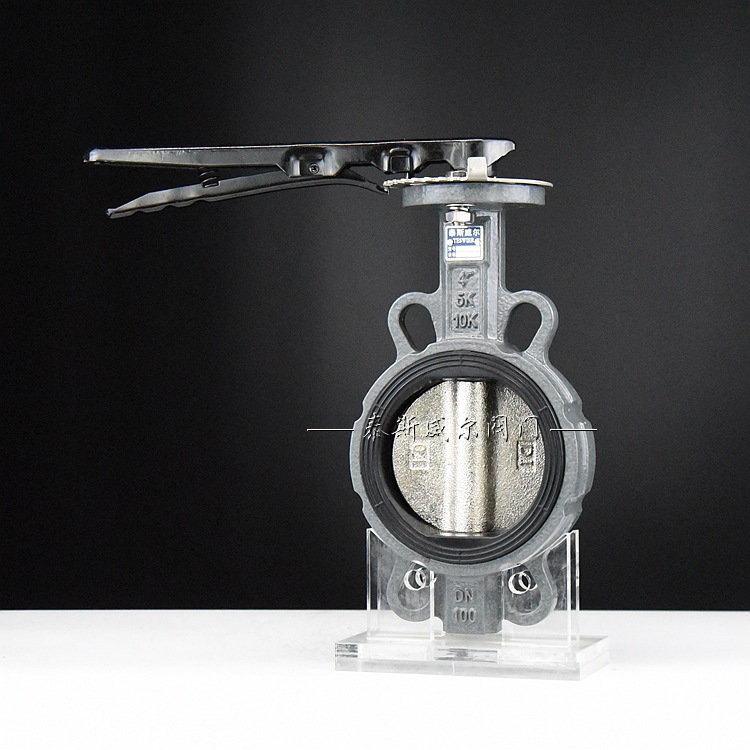 手动手柄铸钢蝶阀对夹式软密封D71X-16C DN50 65 80 100 125 150-阿里巴巴