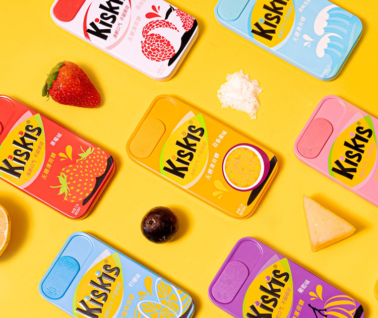 酷滋kiskis无糖薄荷糖约会接吻糖口香糖水果糖清新口气铁盒装21g-阿里巴巴