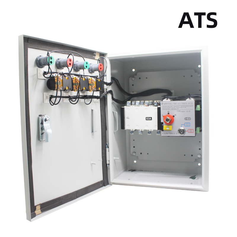 ATS双电源自动转换开关配电箱 4P 160A 250A 100A 自动切换成套柜-阿里巴巴