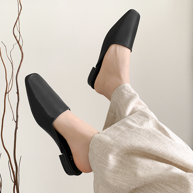 CHIKO Zubaida Square Toe Block Heels Clogs/Mules Shoes