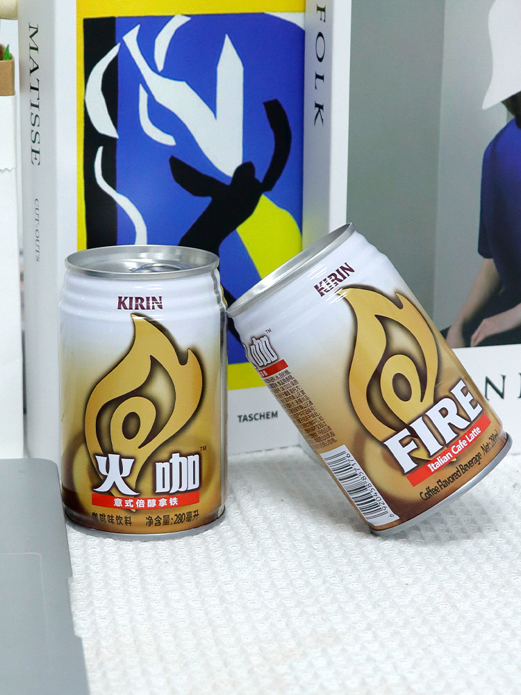 KIRIN麒麟火咖意式倍醇拿铁咖啡280ml*24罐箱迷你小罐办公饮品-阿里巴巴