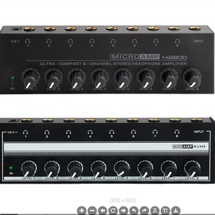 HA800 Headphone Amplifier耳放 8路监听耳机放大器 耳机监听功放-阿里巴巴