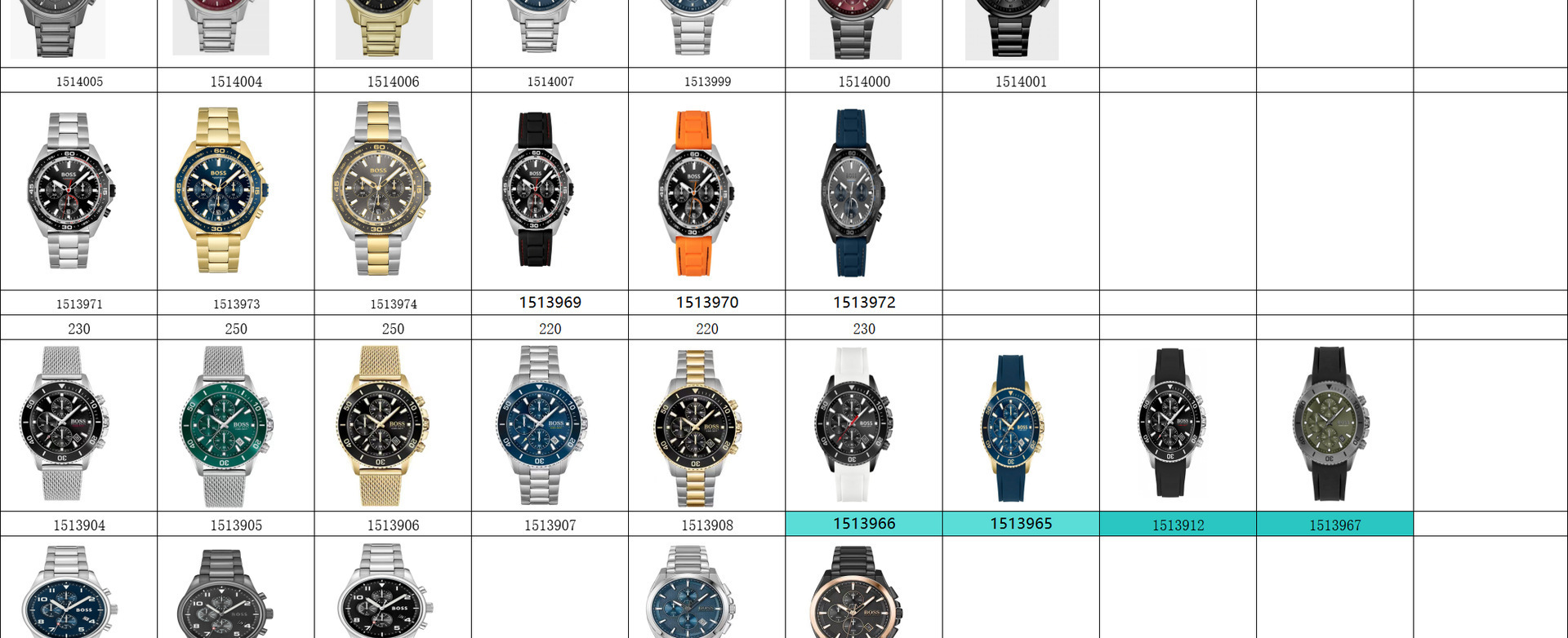 HB-HUGO手表BOSS男表批发代发1514059/1514058/1514057/1514069