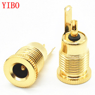 DC-099 全铜镀金 开孔11mm 10A大电流DC电源插座 5.5*2.1 5.5*2.5-阿里巴巴