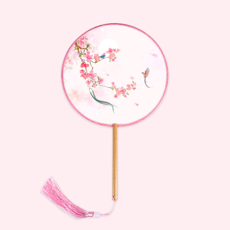 Translucent antique hanfu costume fairy dress dance round fan woman ...