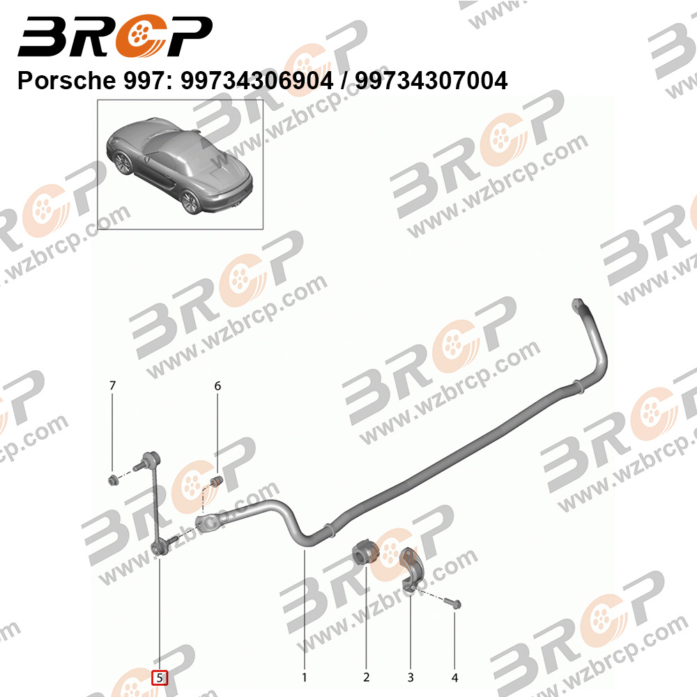 适用于保时捷跑车911 997前平衡杆 吊耳连接杆吊杆稳定杆球头平行-阿里巴巴