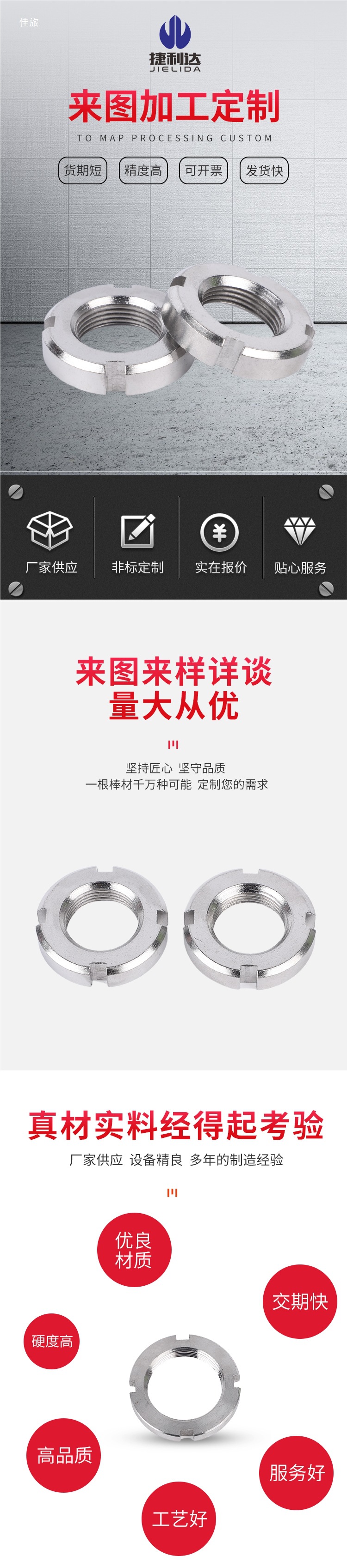 304不锈钢圆螺母开槽螺母国标GB812锁紧细牙止退小并帽园螺帽厂家-阿里巴巴