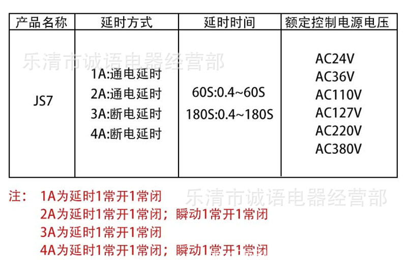 JS7-4A时间继电器 JS7-1A JS7-2A JS7-3A空气式时间继电器-阿里巴巴