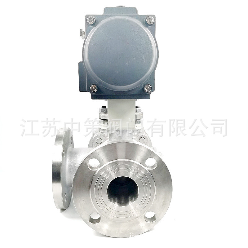 Q645F气动三通球阀合流分流四通阀不锈钢法兰球阀换向阀15 25 50-阿里巴巴