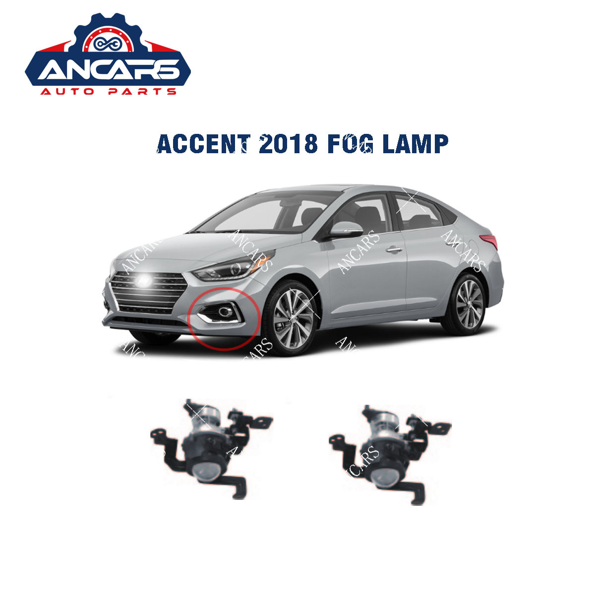 适用于 2017-2019现代雅绅特Accent雾灯 92201-H6000 92202-H6000-阿里巴巴