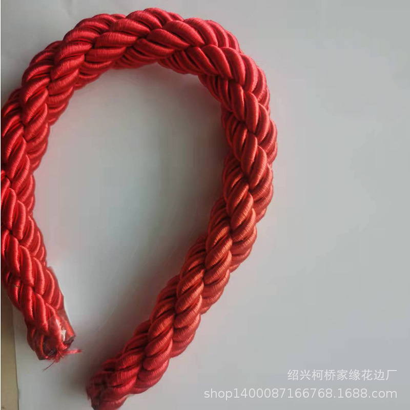 厂家直供加粗麻绳红色涤纶绳子辫子绳创意手提礼品袋绳包装绳批发-阿里巴巴