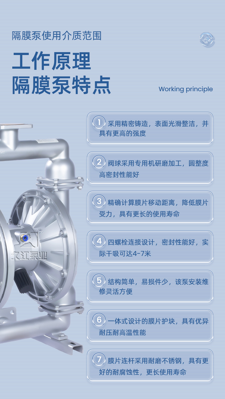 供应优质QBK不锈钢气动隔膜泵 第三代F46化工双隔膜气动泵-阿里巴巴