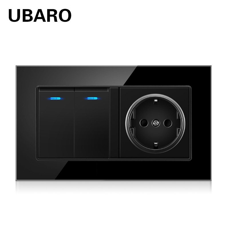 Cross-border European standard press switch and socket combination ...