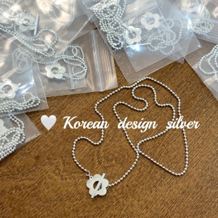 韩国ins风小众设计锁骨链 S925纯银梅花OT扣设计项链高级感-阿里巴巴
