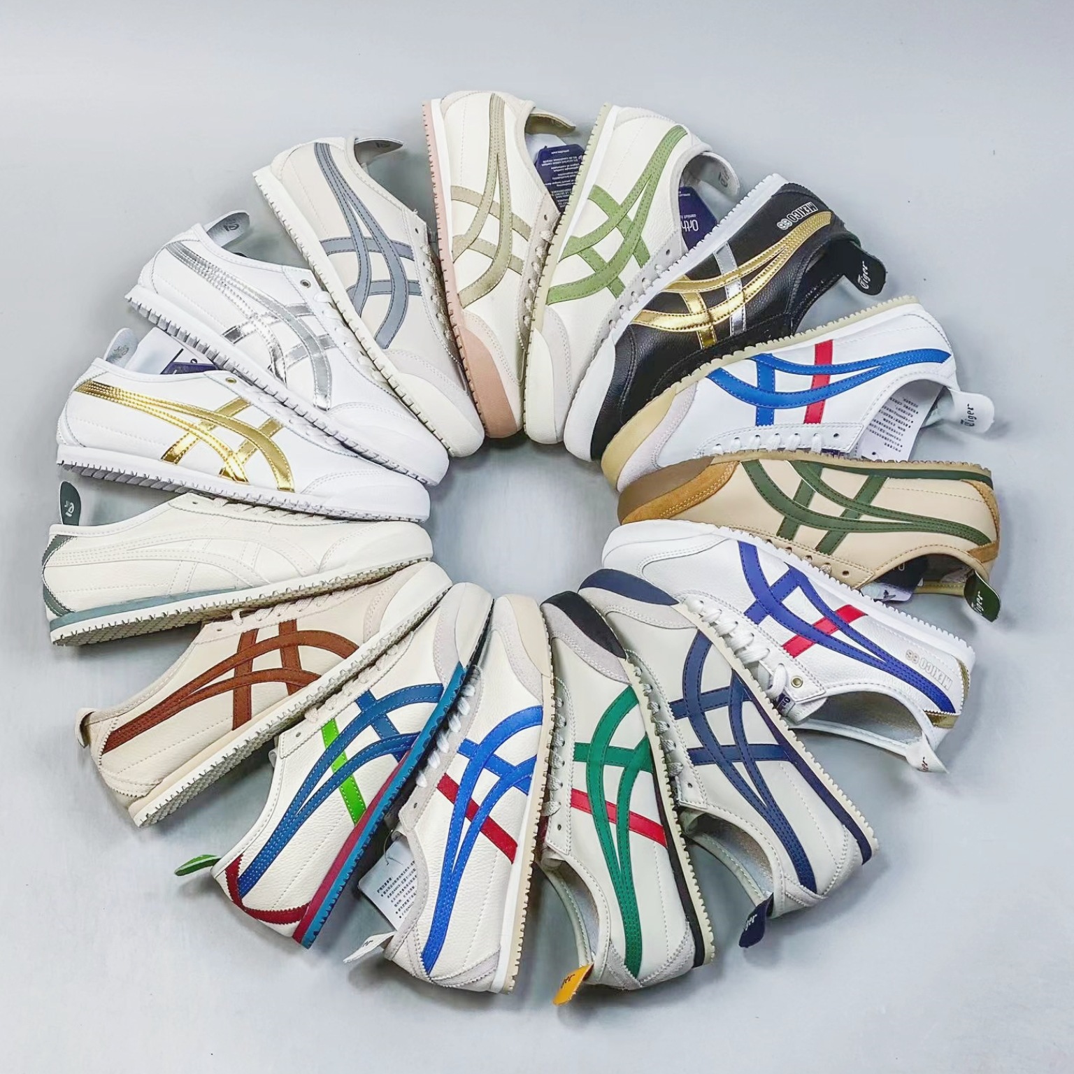 莆田鞋 纯原亚瑟女士鬼冢鞋皮质Tiger虎牌板鞋春夏休闲运动跑步鞋-阿里巴巴