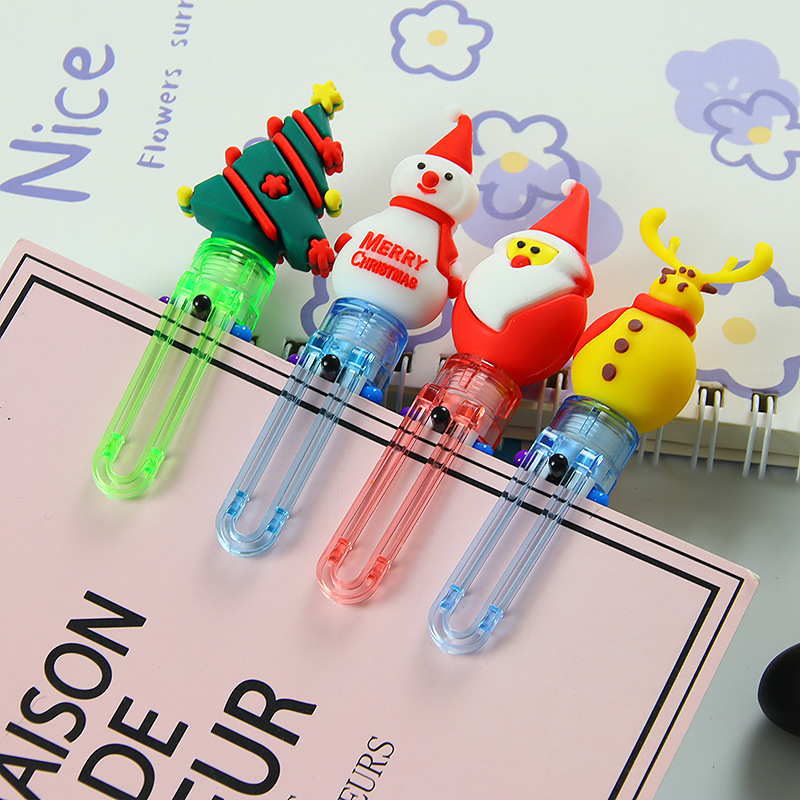 Christmas 6-color ballpoint pen Multi-function hand pen marker Students ...