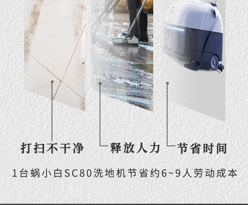 智行者蜗小白SC80智能扫地机器人自动上下水商用工业拖地机器人-阿里巴巴