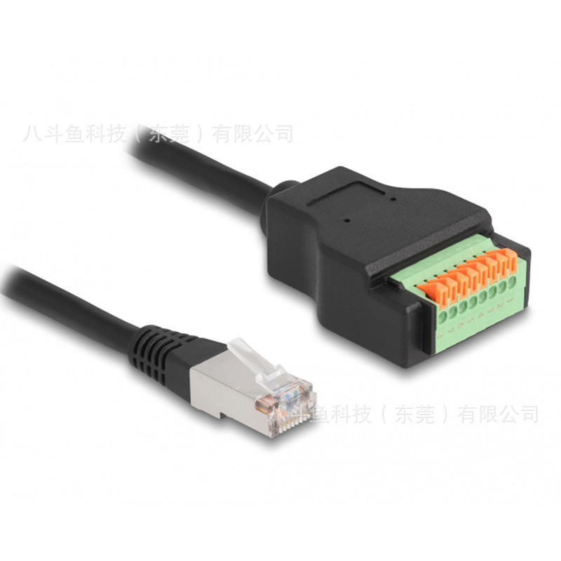 RJ45水晶头转8位端子RJ45公头母头RJ45带线转接头 网线插座转端子-阿里巴巴