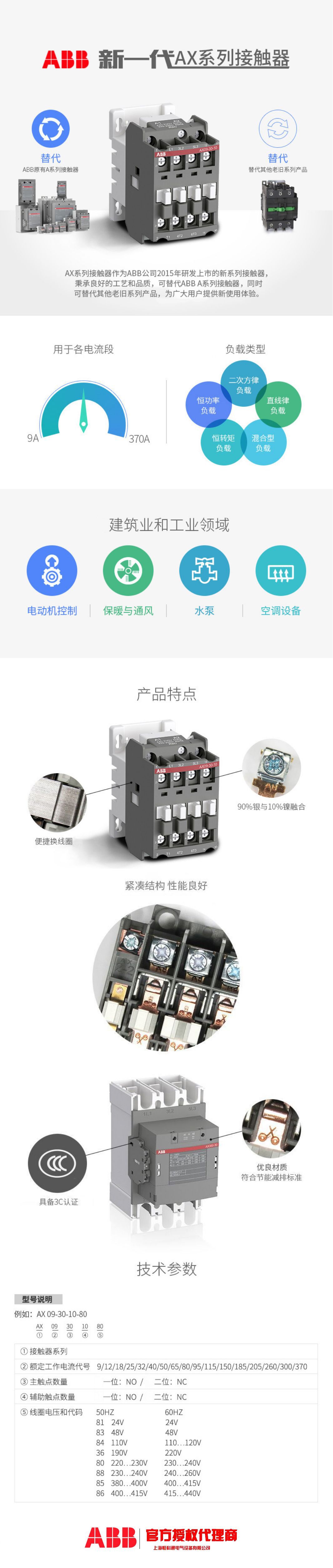 AX40-30-10-83 瑞典ABB 25A AX接触器交/直流线圈(AX) 现货供应-阿里巴巴